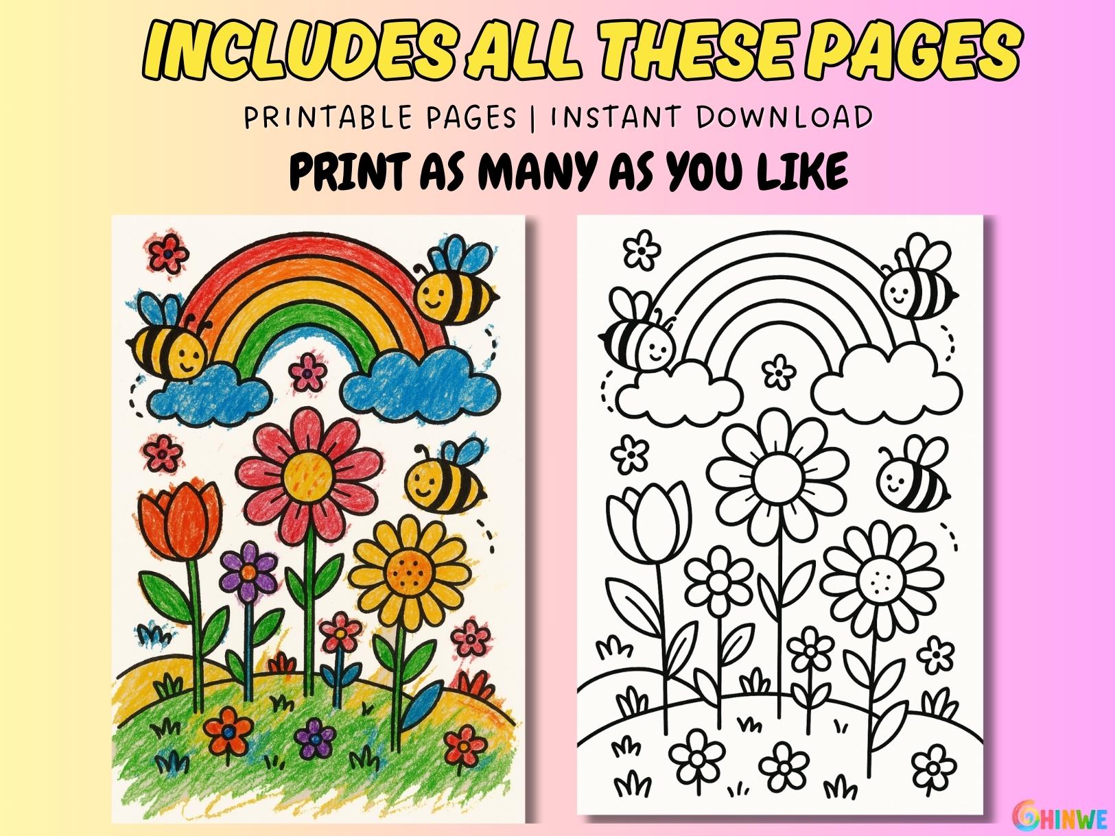 Easter Coloring Pages for Kids 15 Printable Spring Coloring Sheets ...