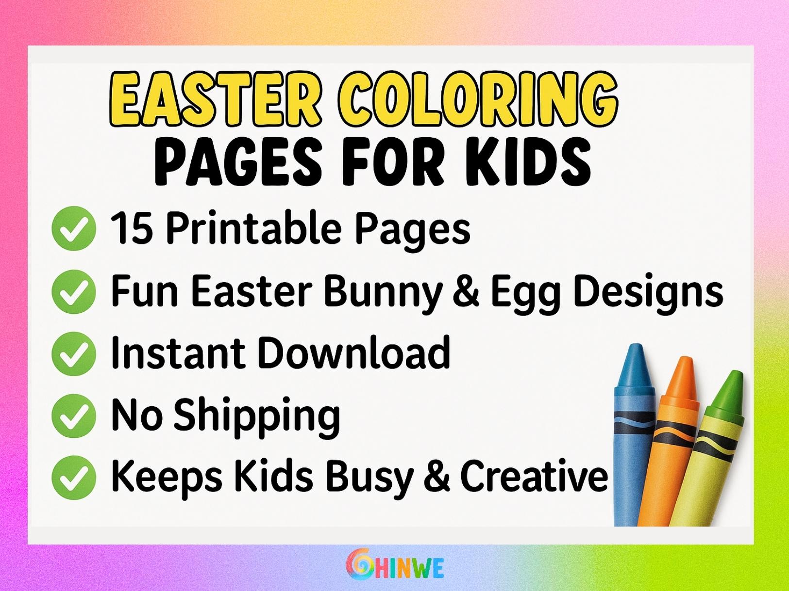 Easter Coloring Pages for Kids 15 Printable Spring Coloring Sheets ...