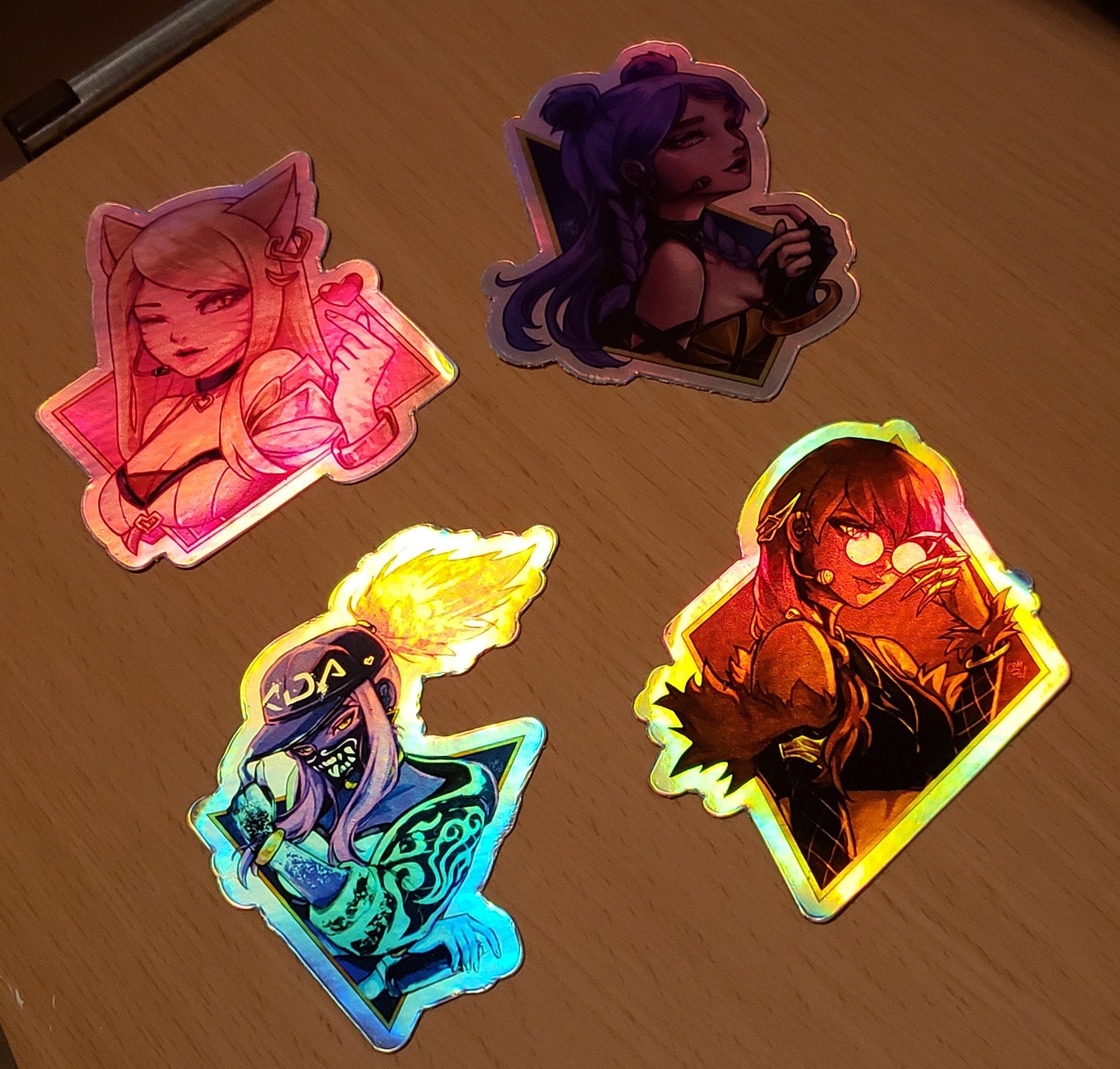 League of Legends Holographic K/DA Vinyl Stickers Ahri - Etsy Australia