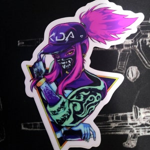 Lol K/DA Vinyl Stickers Ahri | Evelynn | Kaisa | Akali - Etsy