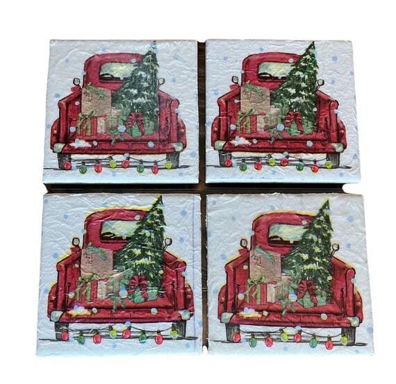 Ceramic Christmas Coasters
