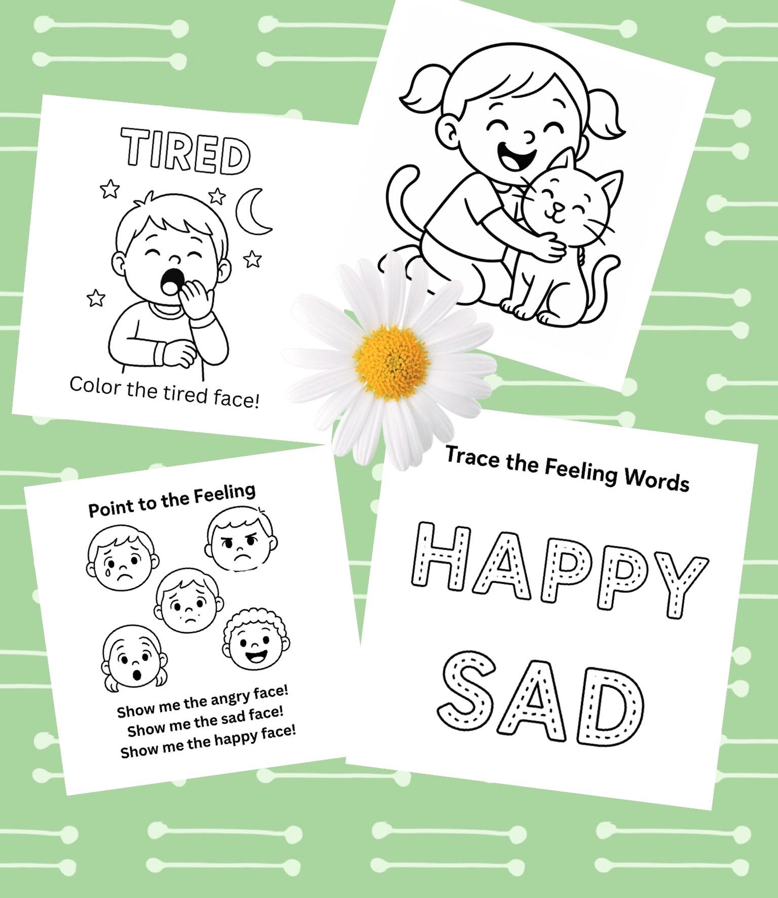My Big Feelings: A Toddler Coloring and Activity Book - Etsy