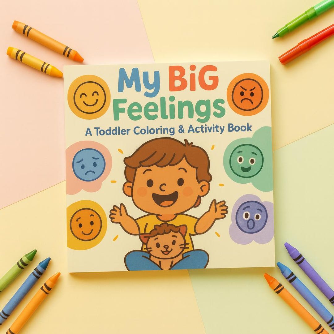 My Big Feelings: A Toddler Coloring and Activity Book - Etsy