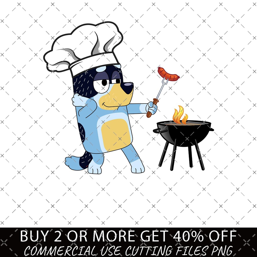 Bluey Bandit BBQ PNG, Bluey Bandit Best Dad Ever, Bluey Father's Day ...