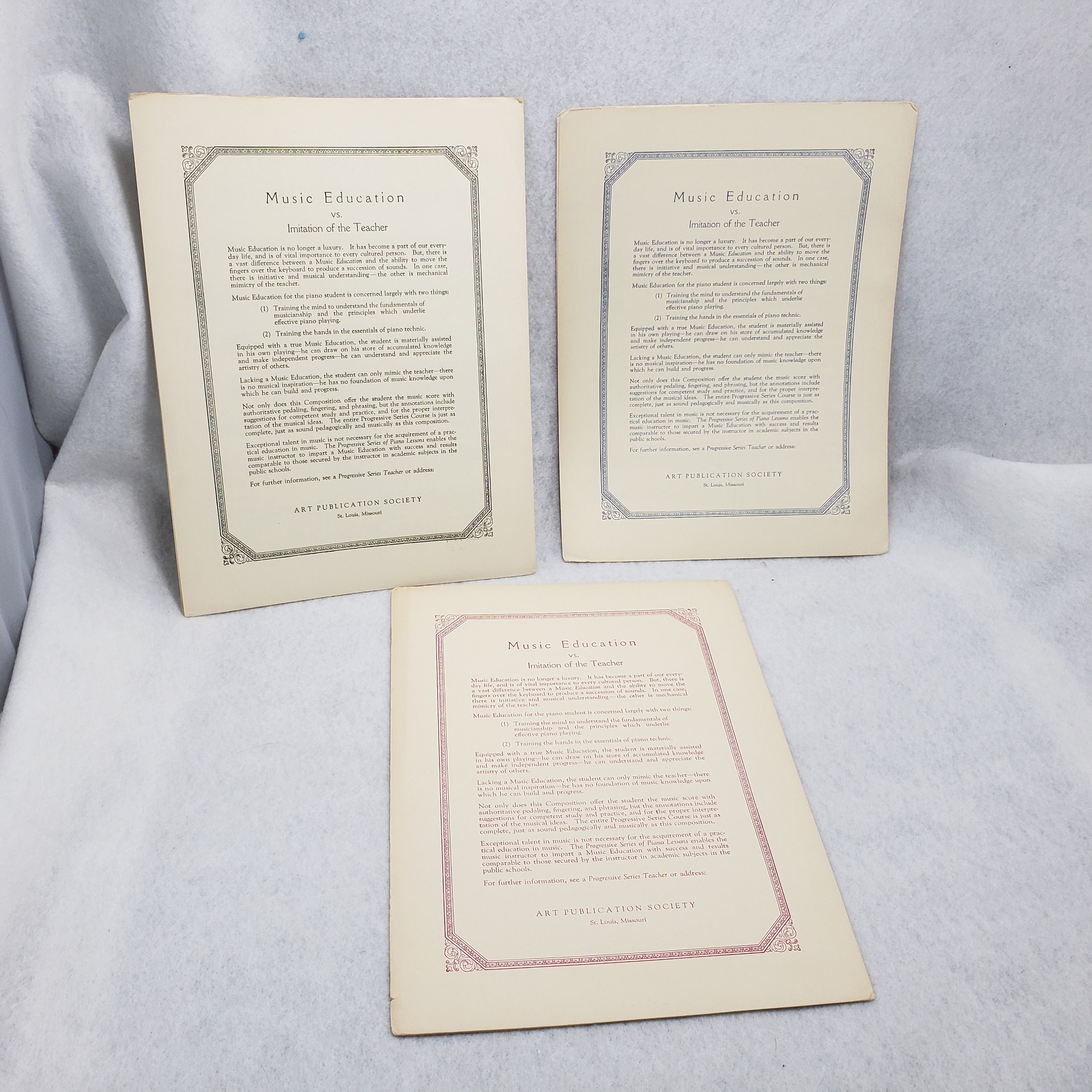 9 Vintage Piano Teacher's Library Sheet Music Lot, Art Publication ...