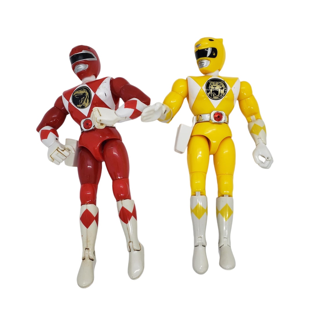2 Power Rangers Mighty Morphin Karate Kick & Chop Action Figures, 8in ...