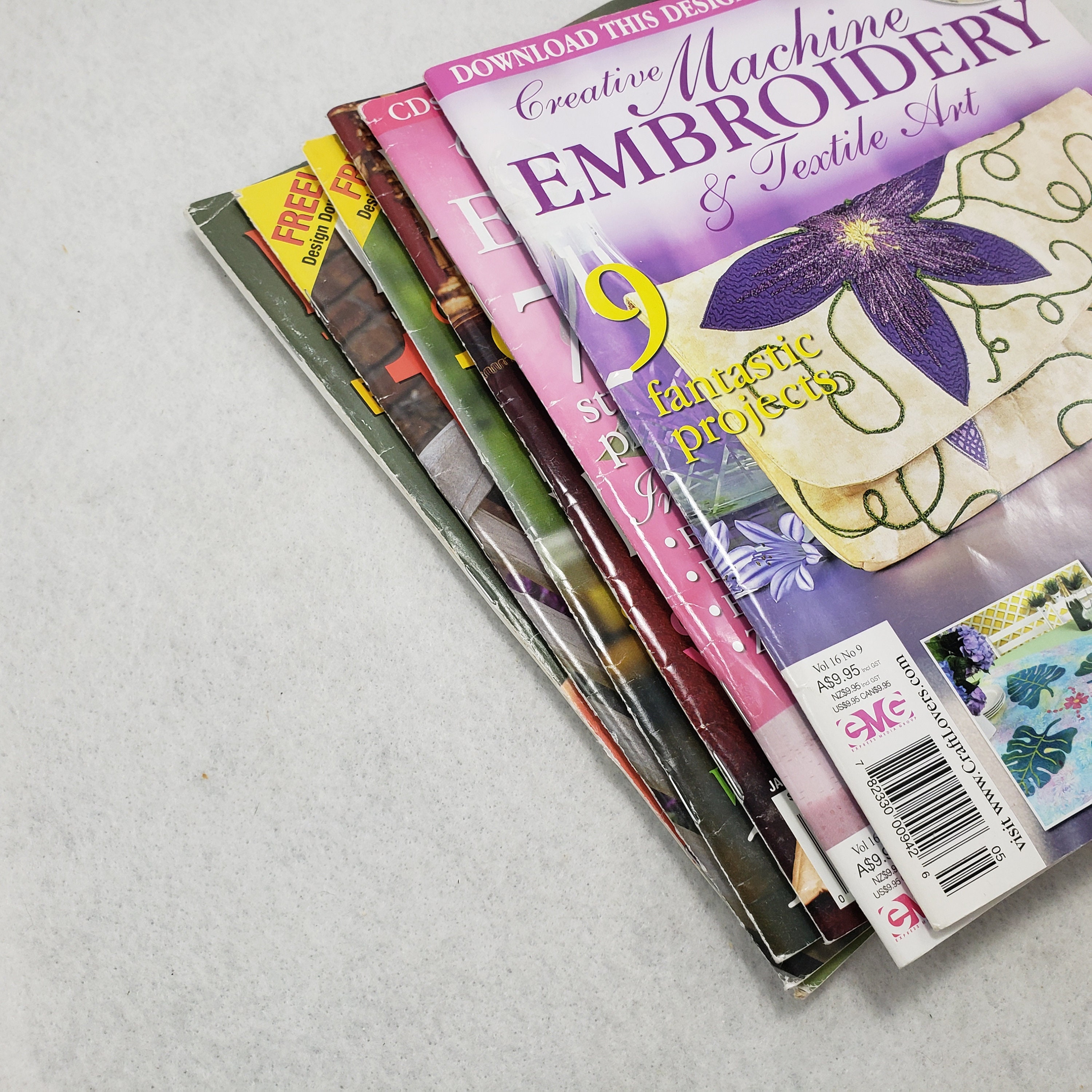 6 Creative Machine Embroidery Magazines Lot, Machine Embroidery ...