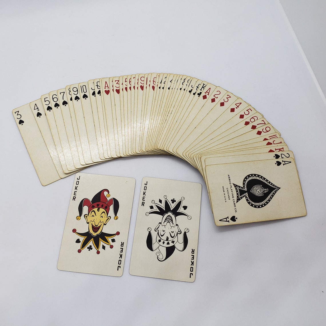 Vintage MCM Bridge Set Playing Cards Floral Card Deck Gold - Etsy