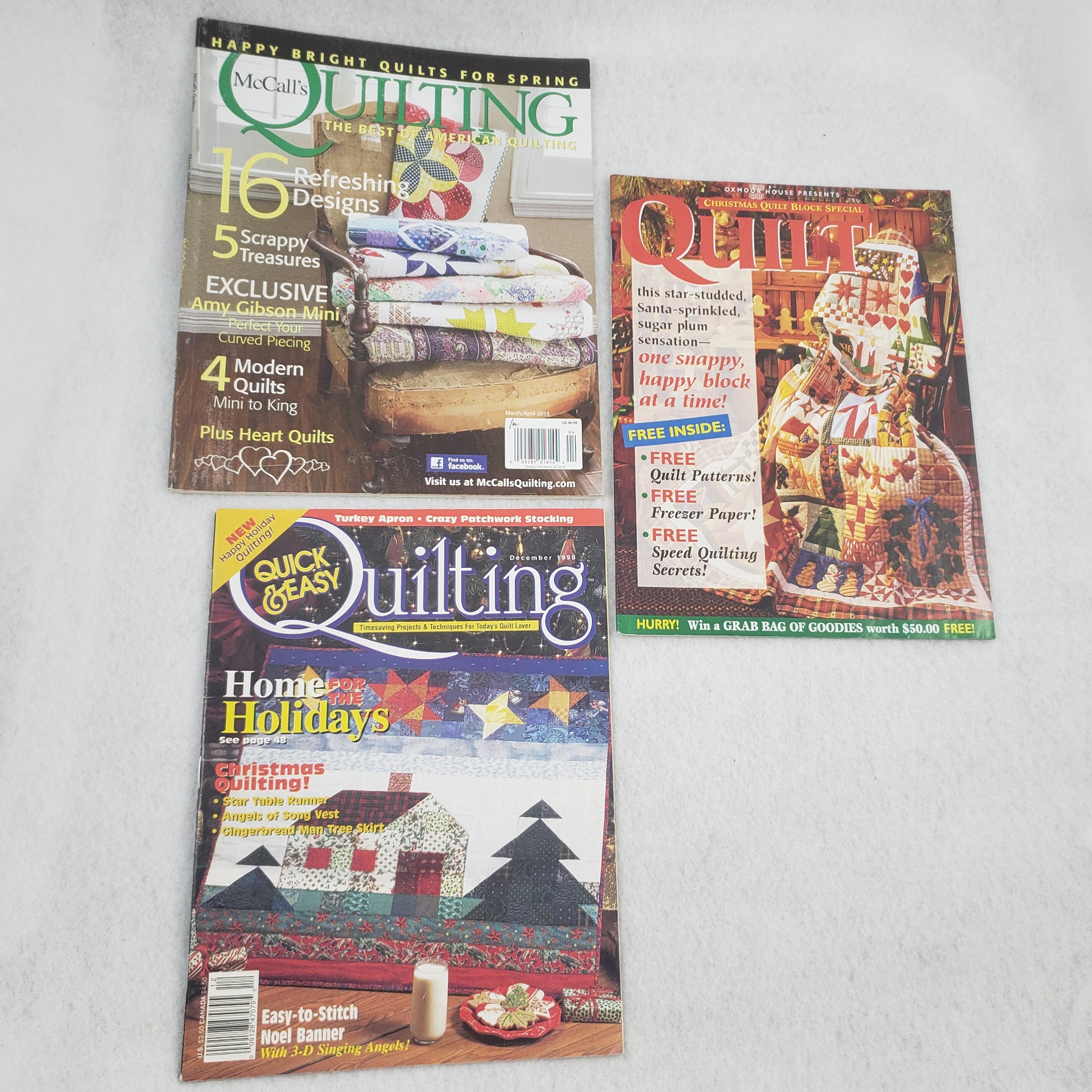 6 Quilting Magazines Lot, Quilter's World, Mccall's Quilting, Quick ...