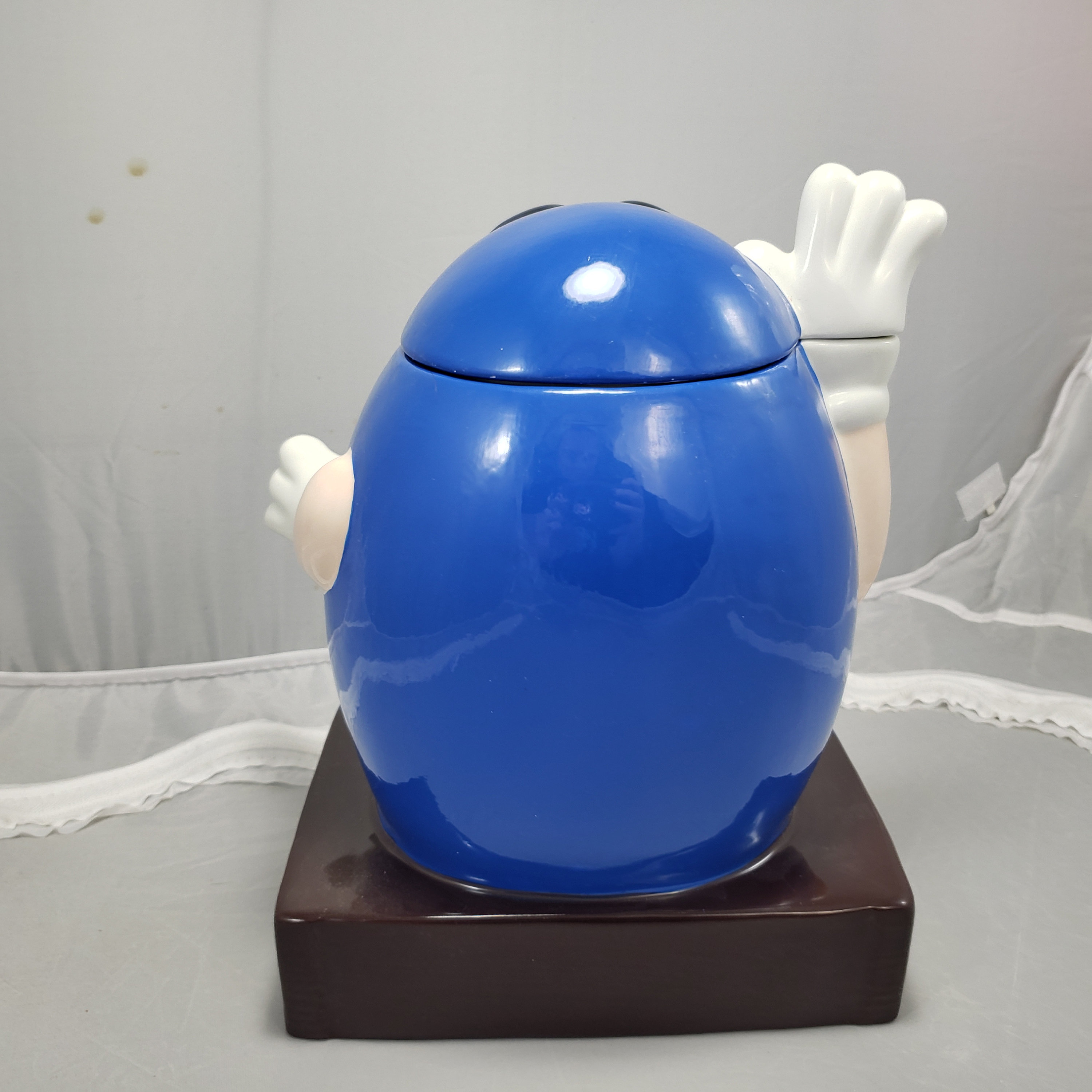 Vintage Cool Blue M&ms Cookie Jar 2000 With Original Box, Blue Peanut ...