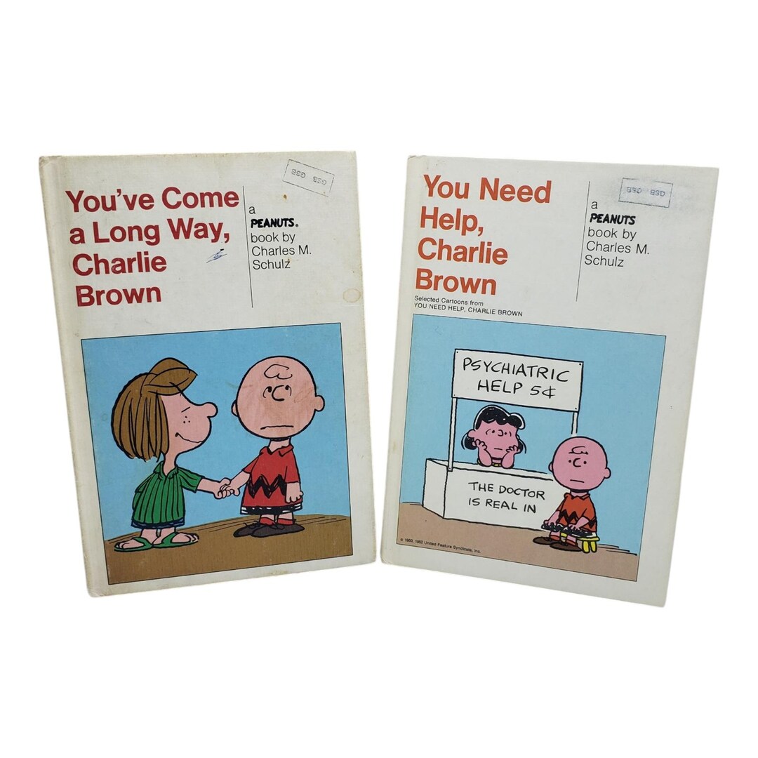 2 Vintage Peanuts Kids Books, Charlie Brown Snoopy Weekly Reader Books ...