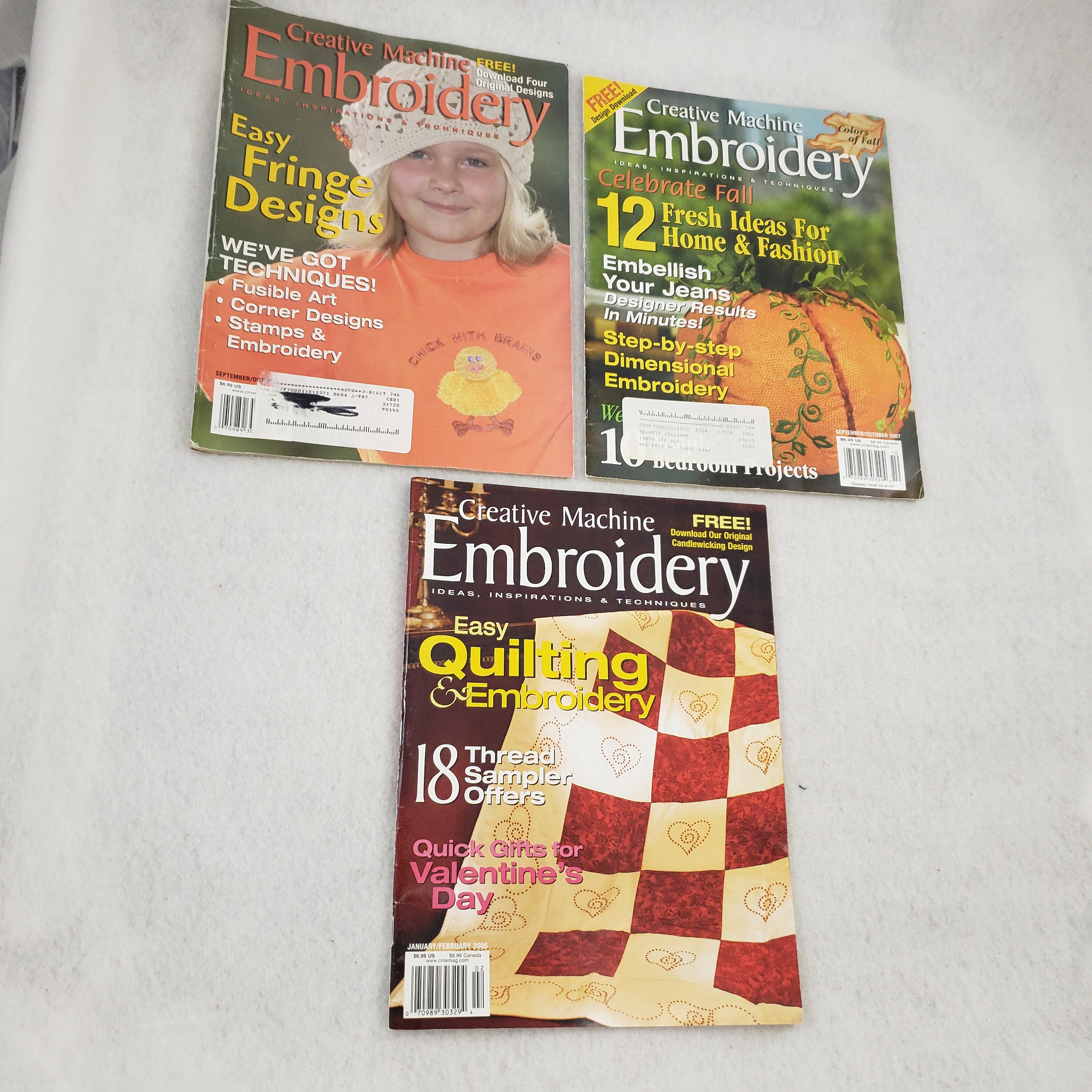 6 Creative Machine Embroidery Magazines Lot, Machine Embroidery ...