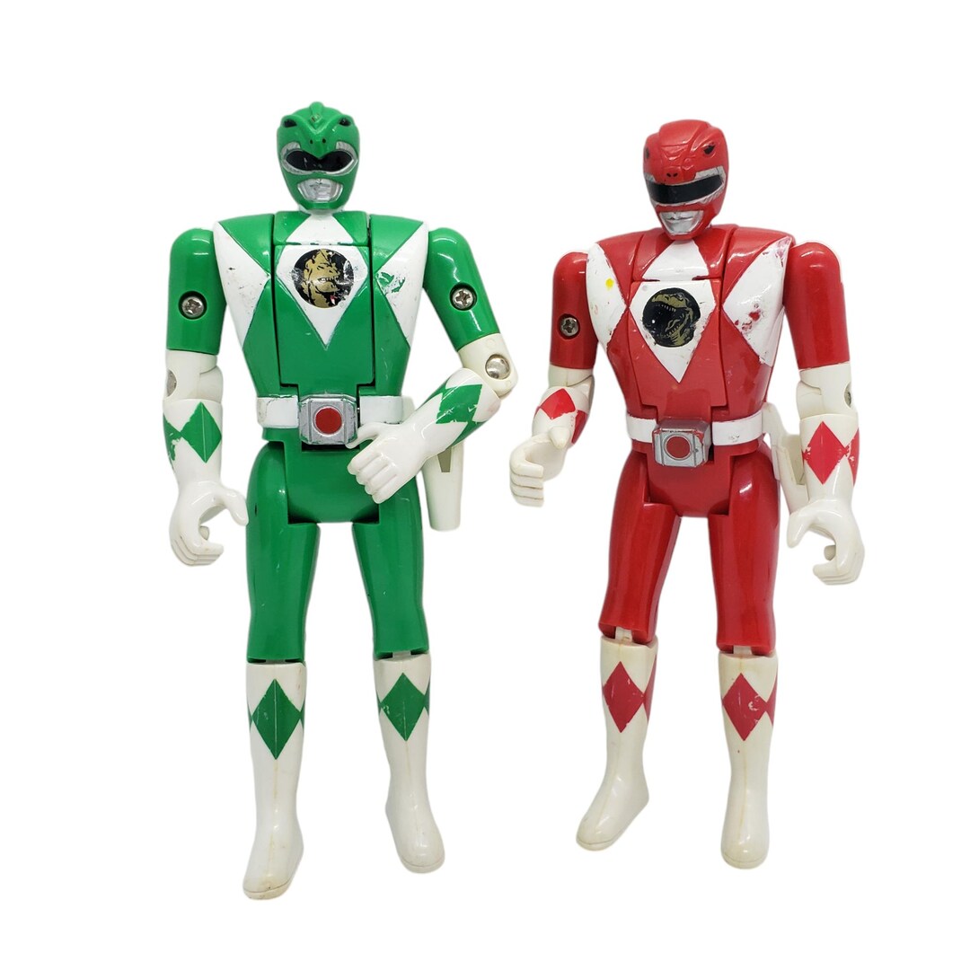 1993 Power Rangers Flip Head Action Figures, Green Ranger Tommy Red ...