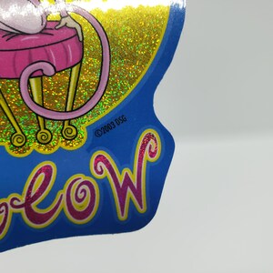 Vintage Y2K Vending Machine Sticker Pink Cat Girl Sitting on Moon ...