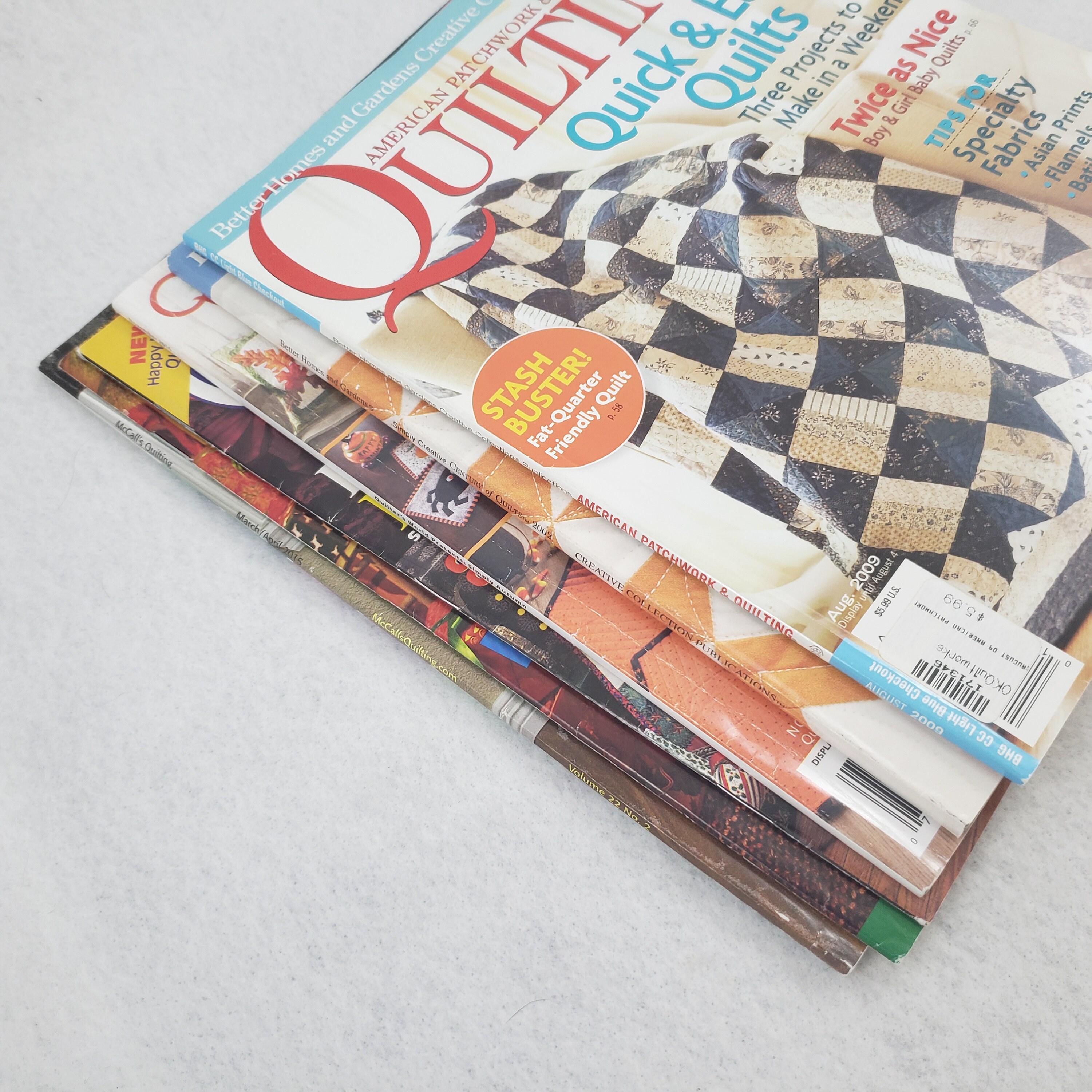 6 Quilting Magazines Lot, Quilter's World, Mccall's Quilting, Quick ...