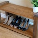 30 Inches Rustic Shoe Rack 3 Levels, Shoe Storage, Shoe Organizer, Shoe ...