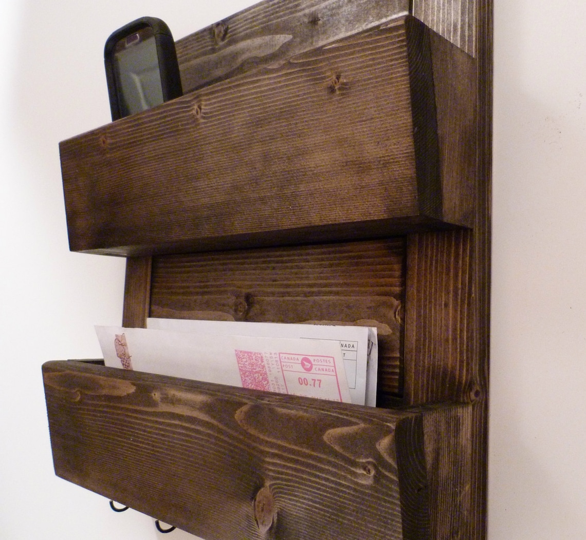 Mail Organizer Wall Mail Rack Entryway Organizer Key - Etsy