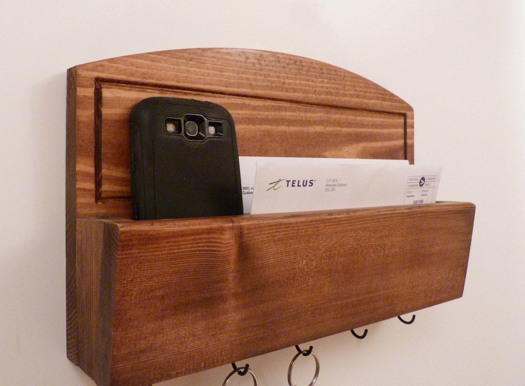 Mail Organizer Wall, Mail Rack, Entryway Organizer, Key Rack, Rustic ...