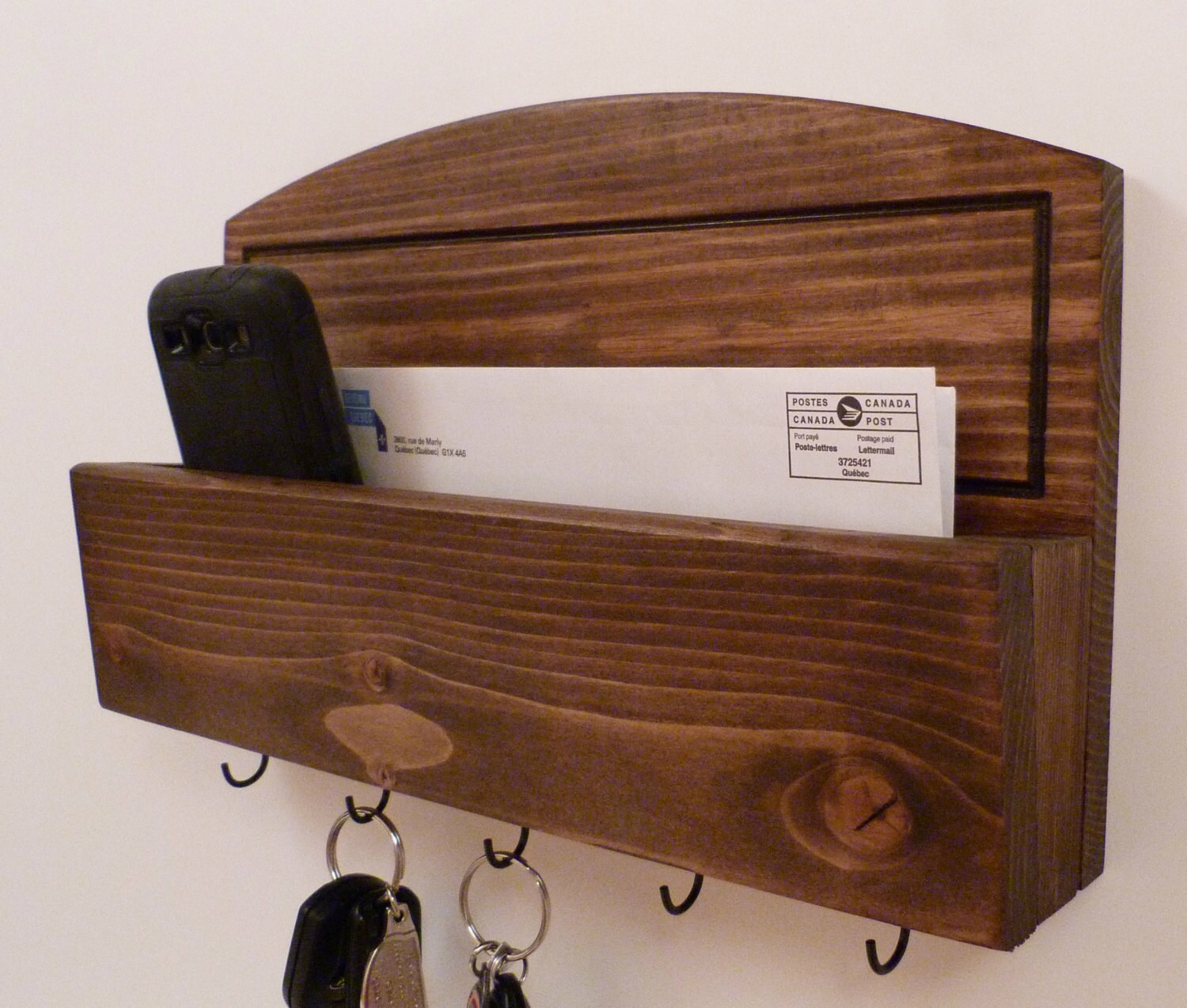 Mail Organizer Wall, Mail Rack, Entryway Organizer, Key Rack, Rustic ...