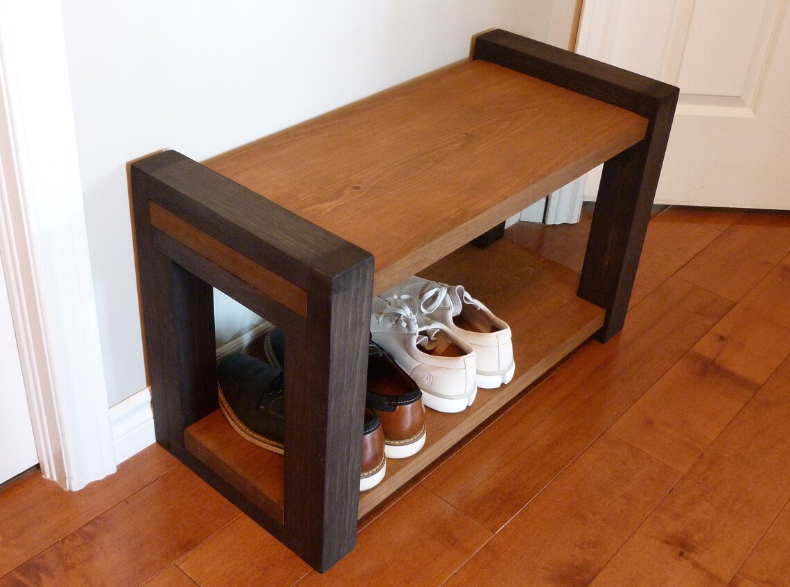 30 Inches Rustic Entryway Bench Modern Entryway Bench Bench - Etsy