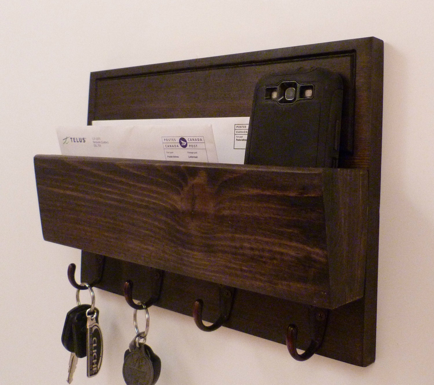 Mail Organizer Wall Entryway Organizer Key Rack Key Holder | Etsy