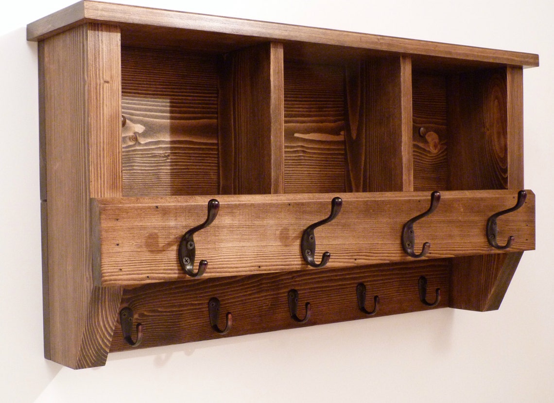Entryway Coat Rack With Cubbies Coat Rack With Shelf Coat | Etsy