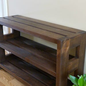 36 Inches Rustic Shoe Rack 3 Levels, Shoe Storage, Shoe Organizer, Shoe ...