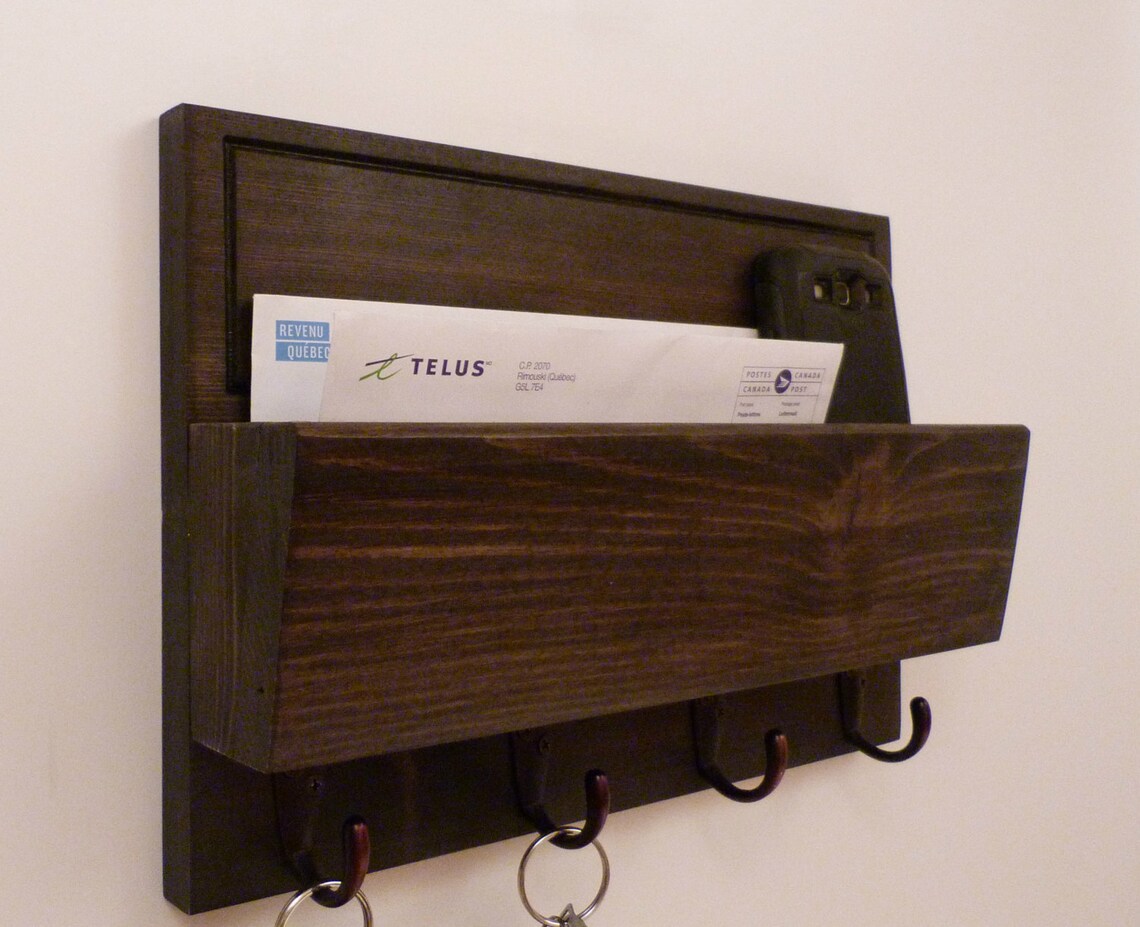 Mail Organizer Wall Entryway Organizer Key Rack Key Holder - Etsy