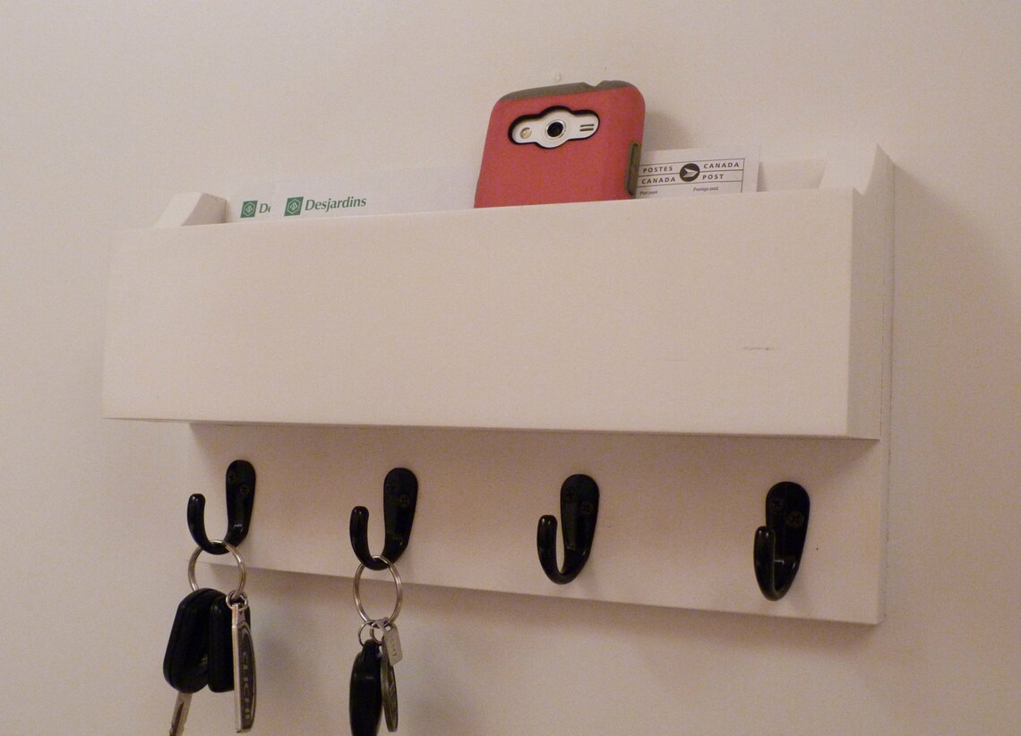 Mail Organizer Wall Mail Rack Entryway Organizer Key Rack - Etsy