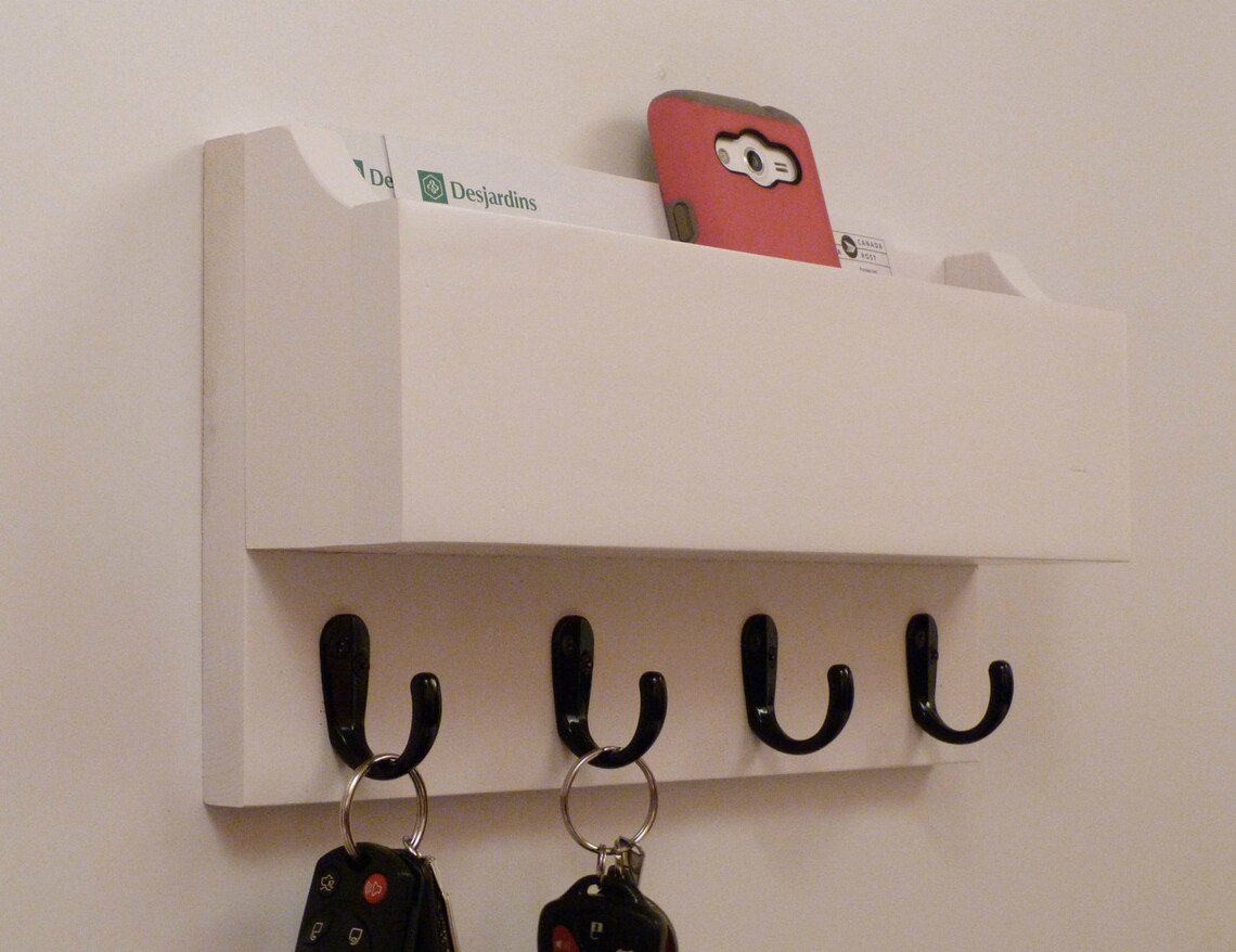 Mail Organizer Wall Mail Rack Entryway Organizer Key Rack - Etsy