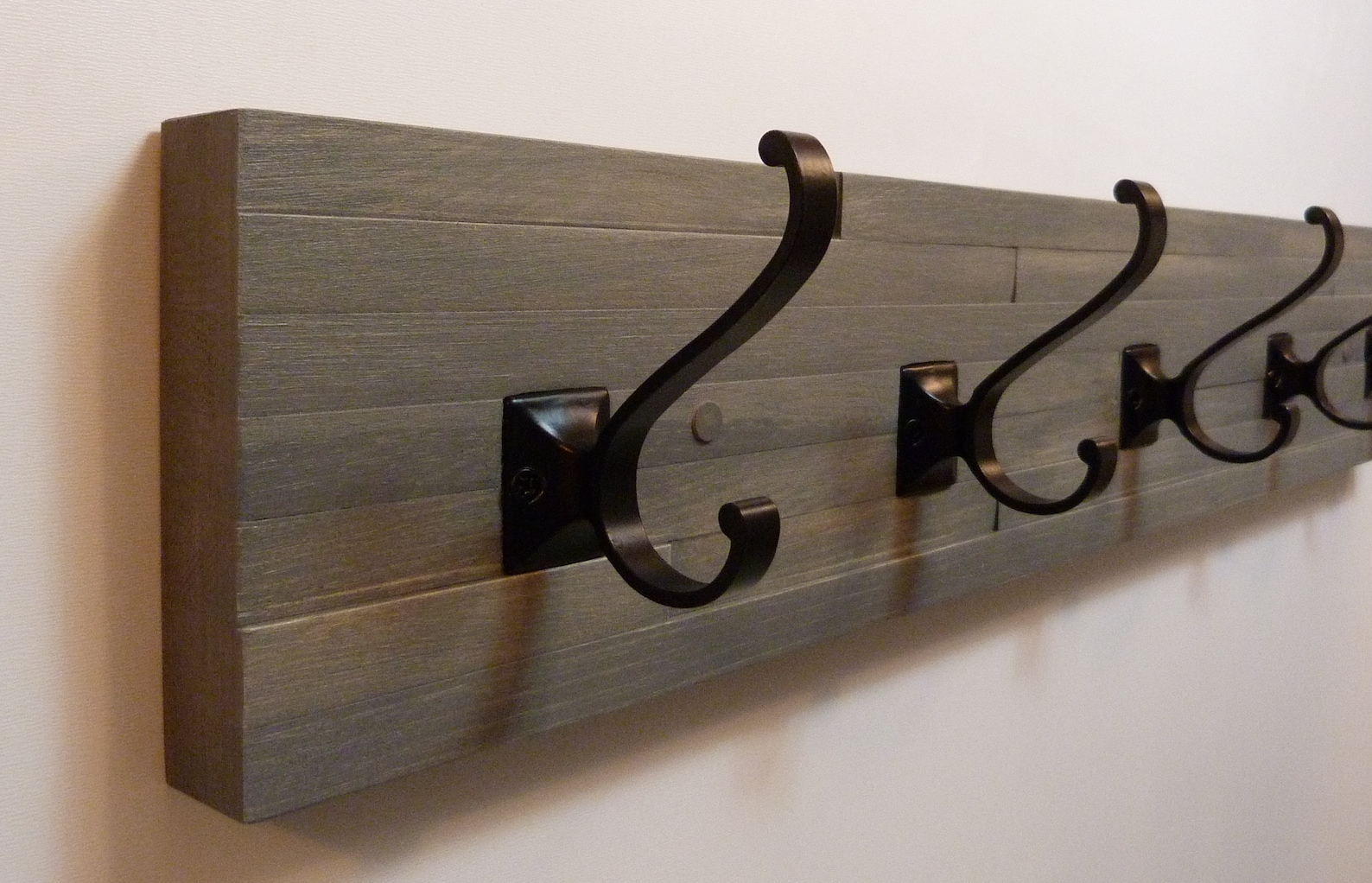 Modern and Rustic Entryway Coat Rack 30 Inches/5 Hooks, Wall Coat Rack ...