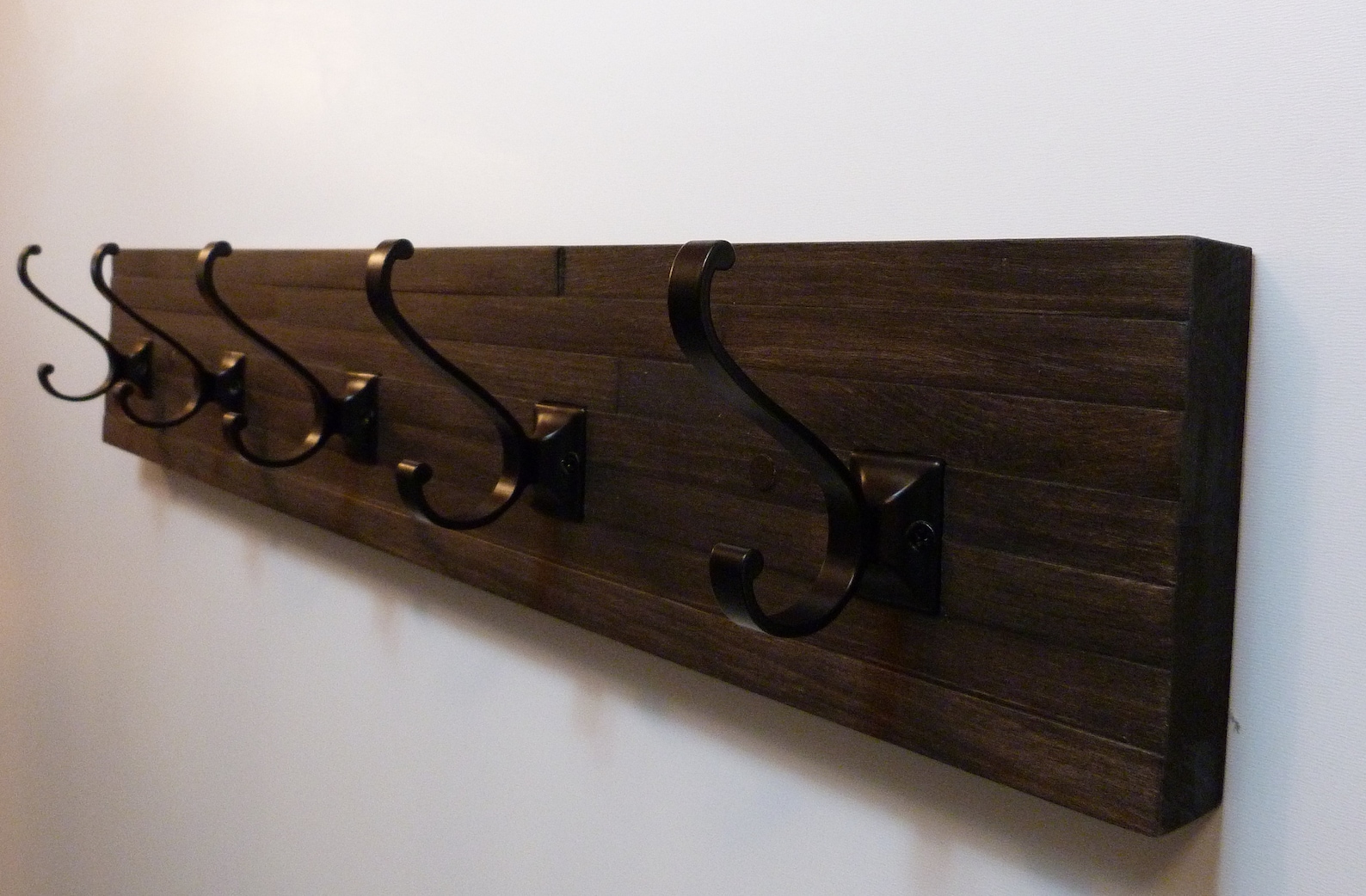 Modern and Rustic Entryway Coat Rack 30 Inches/5 Hooks, Wall Coat Rack ...