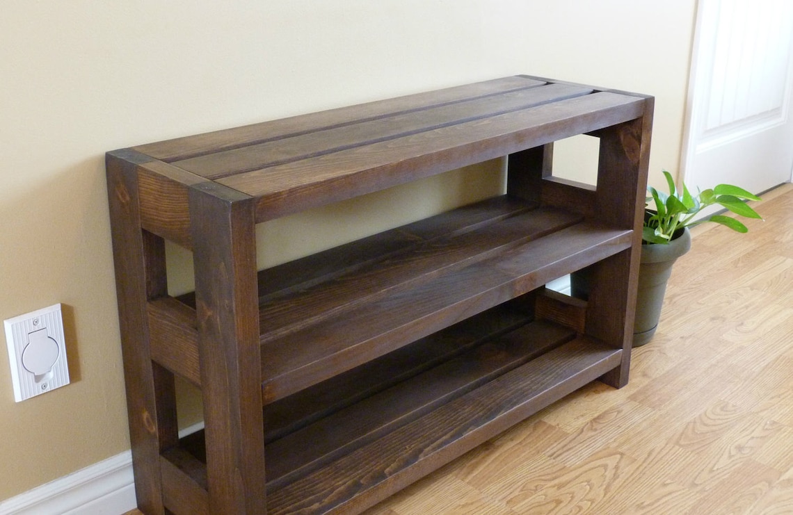 36 Inches Rustic Shoe Rack 3 Levels Shoe Storage Shoe - Etsy