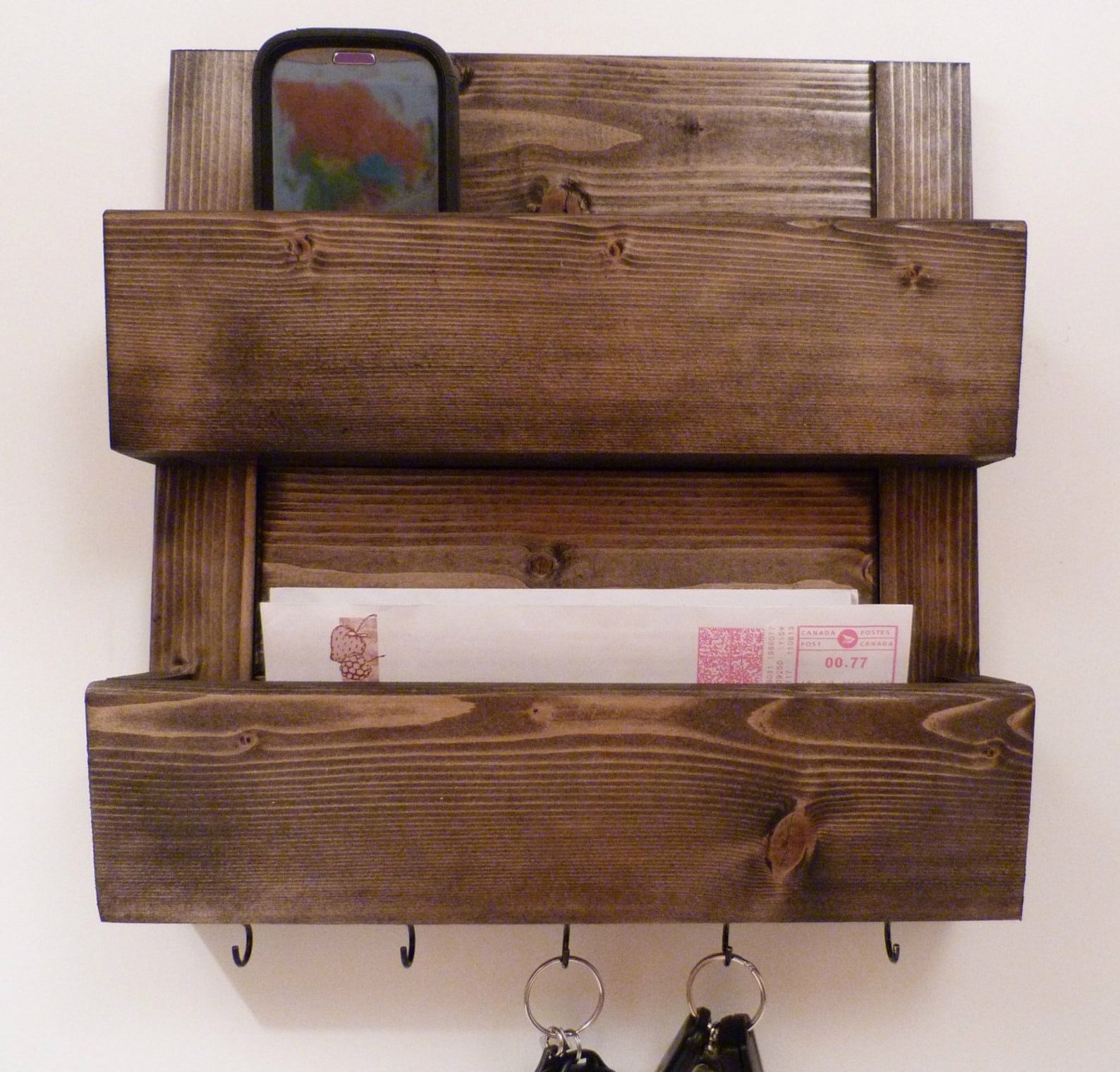 Mail Organizer Wall Mail Rack Entryway Organizer Key - Etsy