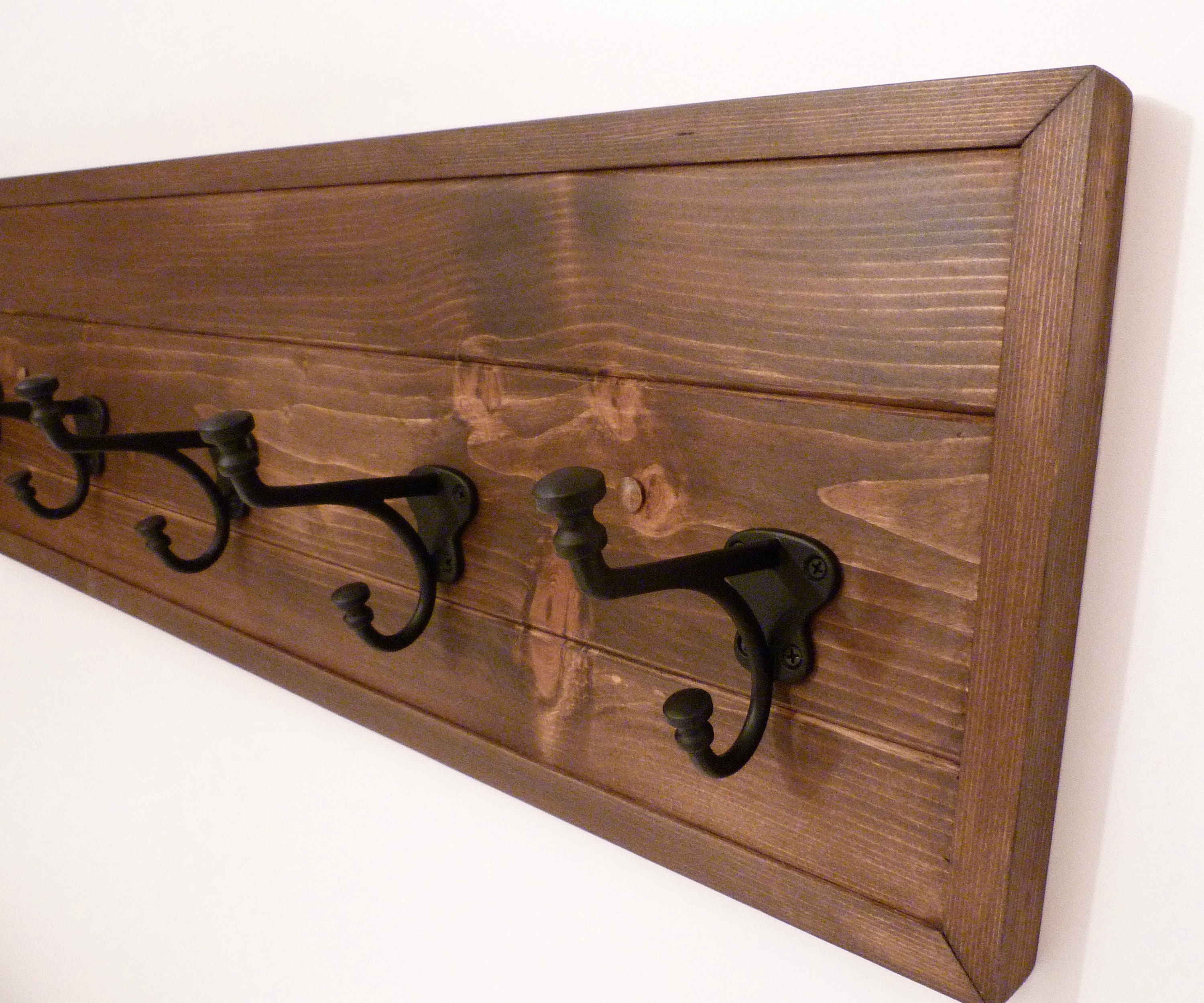 Entryway Hallway or Mudroom Coat Rack Wall Coat Rack Rustic | Etsy