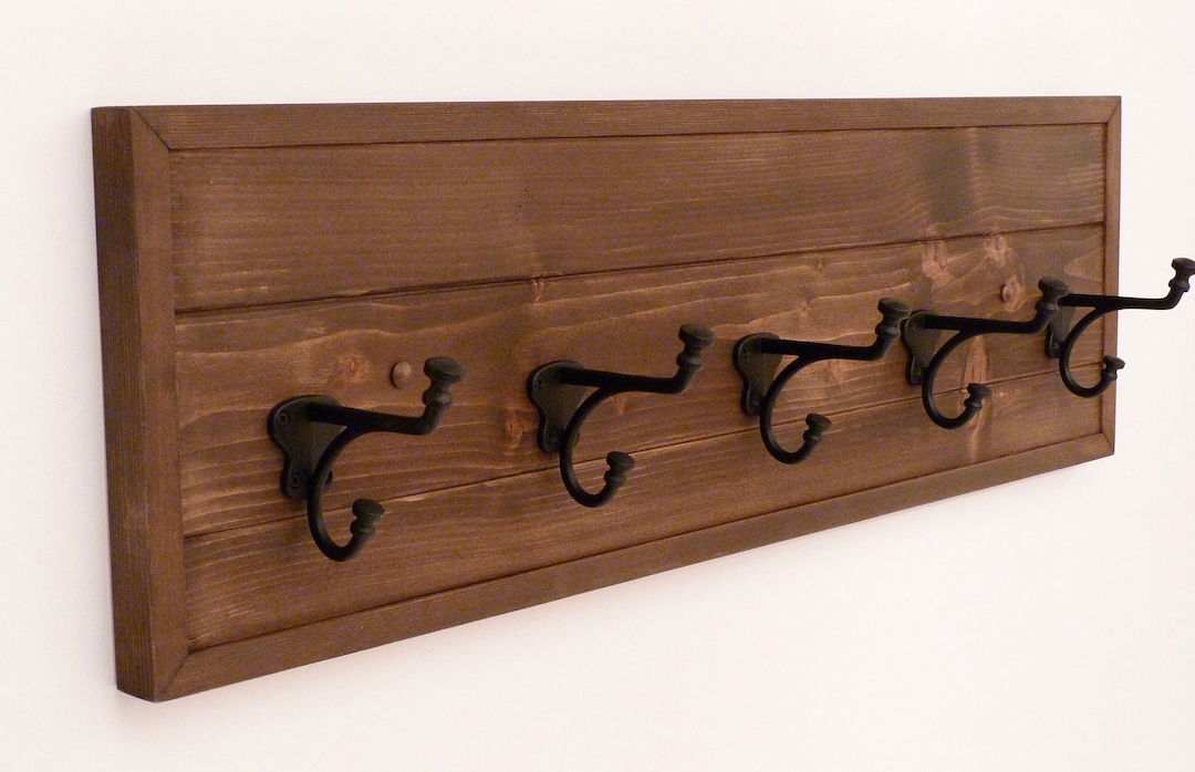 Entryway, Hallway or Mudroom Coat Rack Wall Coat Rack, Rustic Coat Rack ...