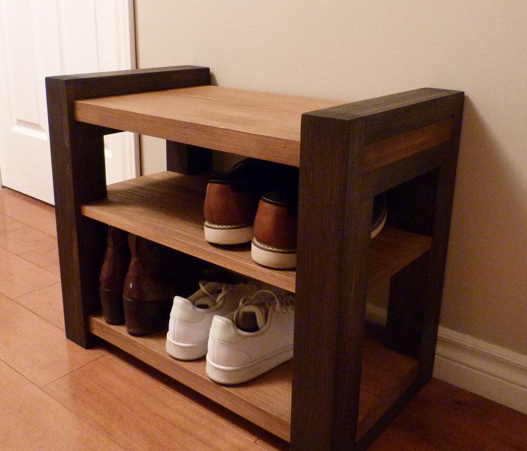 24 Inches Rustic Entryway Bench, Modern Entryway Bench, Bench Storage ...