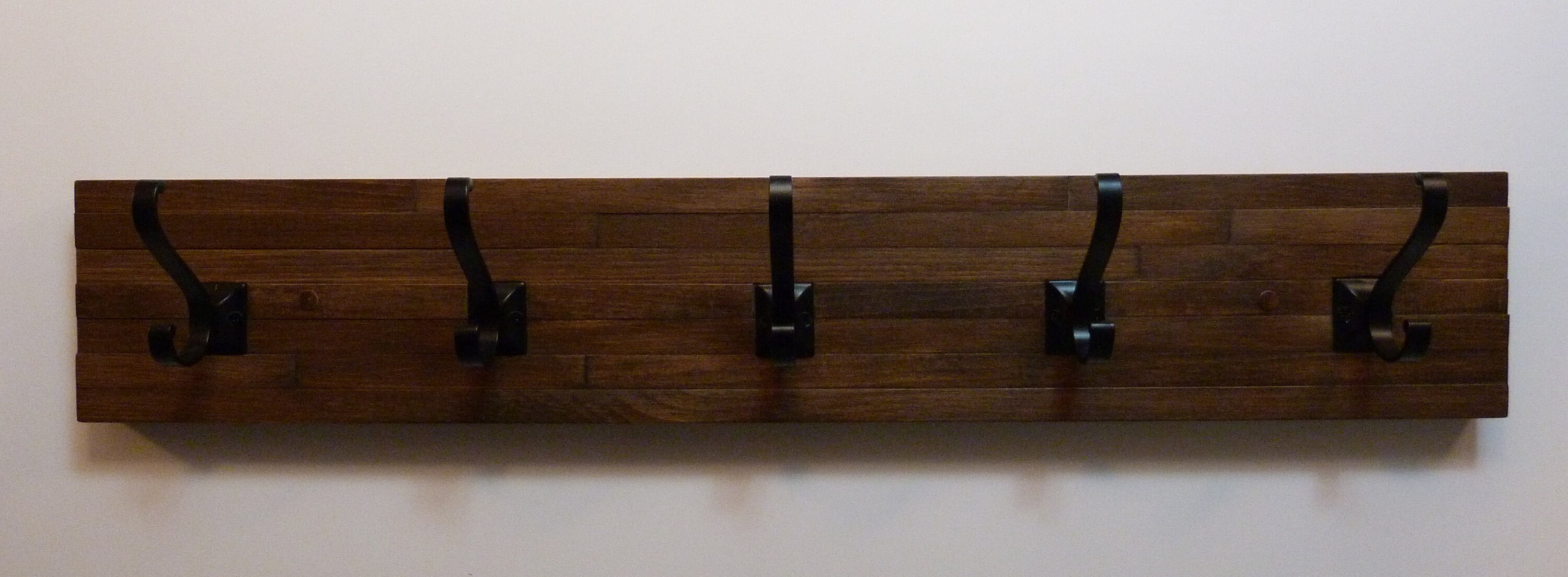 Modern and Rustic Entryway Coat Rack 30 Inches/5 Black Hooks - Etsy