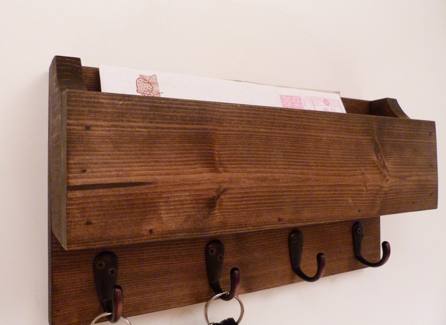 Mail Organizer Wall Mail Rack Entryway Organizer Key | Etsy