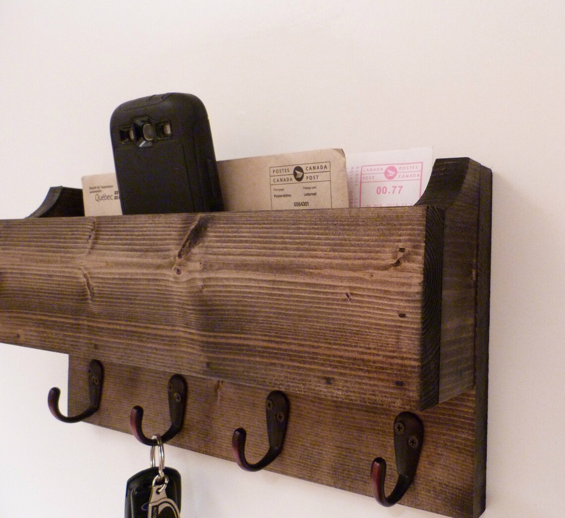 Mail Organizer Wall Entryway Organizer Key Rack Key Holder | Etsy