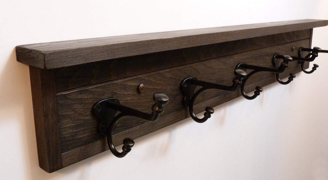 Entryway, Hallway or Mudroom Coat Rack, Wall Coat Rack, Coat Rack With ...
