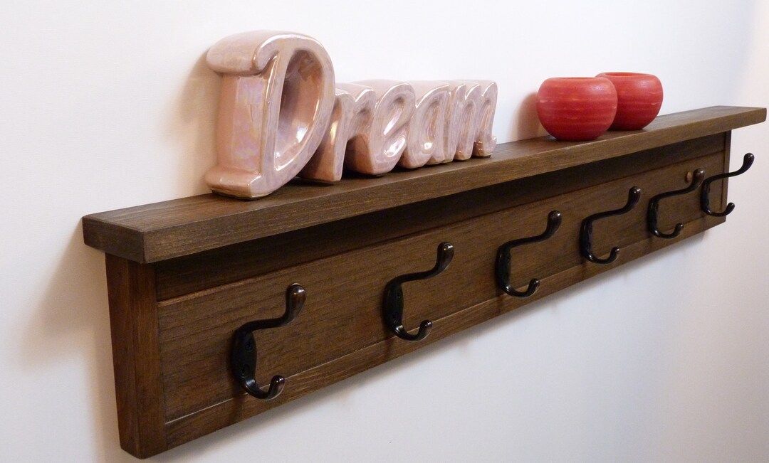 Entryway, Hallway or Mudroom Coat Rack, Wall Coat Rack, Coat Rack With ...