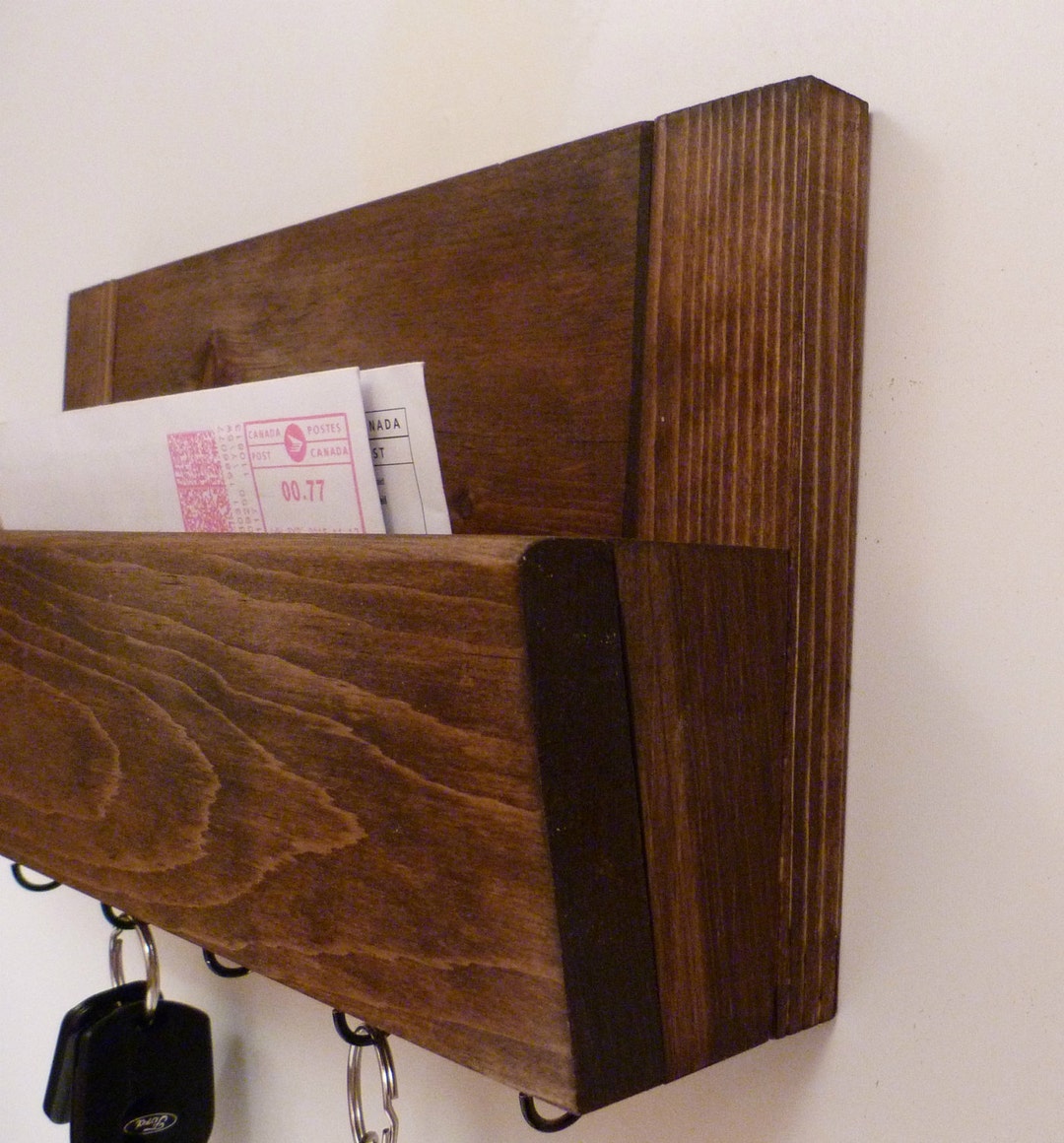 Mail Organizer Wall, Mail Rack, Entryway Organizer, Key Rack, Rustic ...
