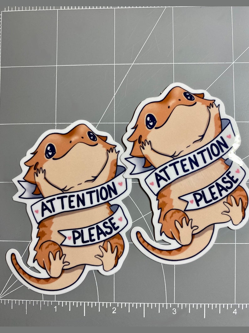 Attention Hog Bearded Dragon Sticker - Etsy