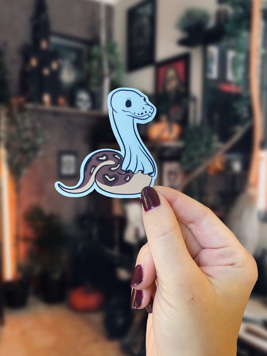 Halloween Ghost Snake Sticker - Etsy