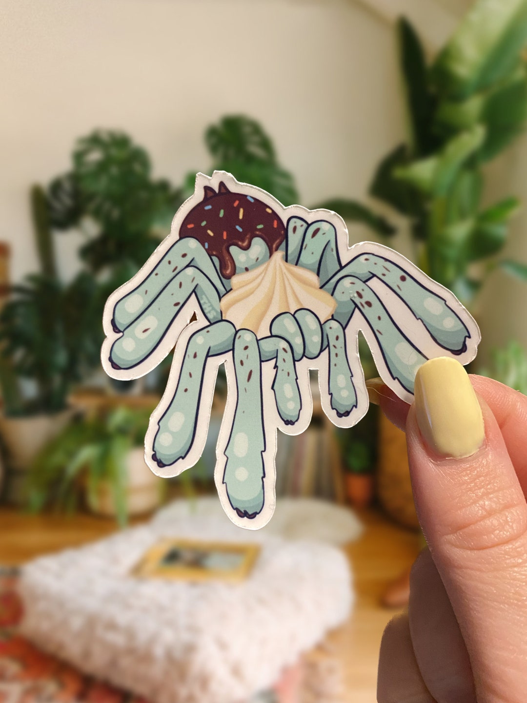 Mint Chocolate Chip Tarantula Sticker - Etsy