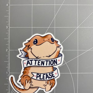 Attention Hog Bearded Dragon Sticker - Etsy