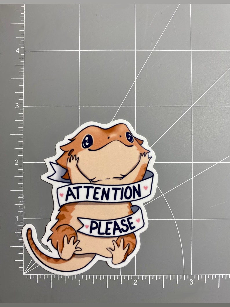 Attention Hog Bearded Dragon Sticker - Etsy
