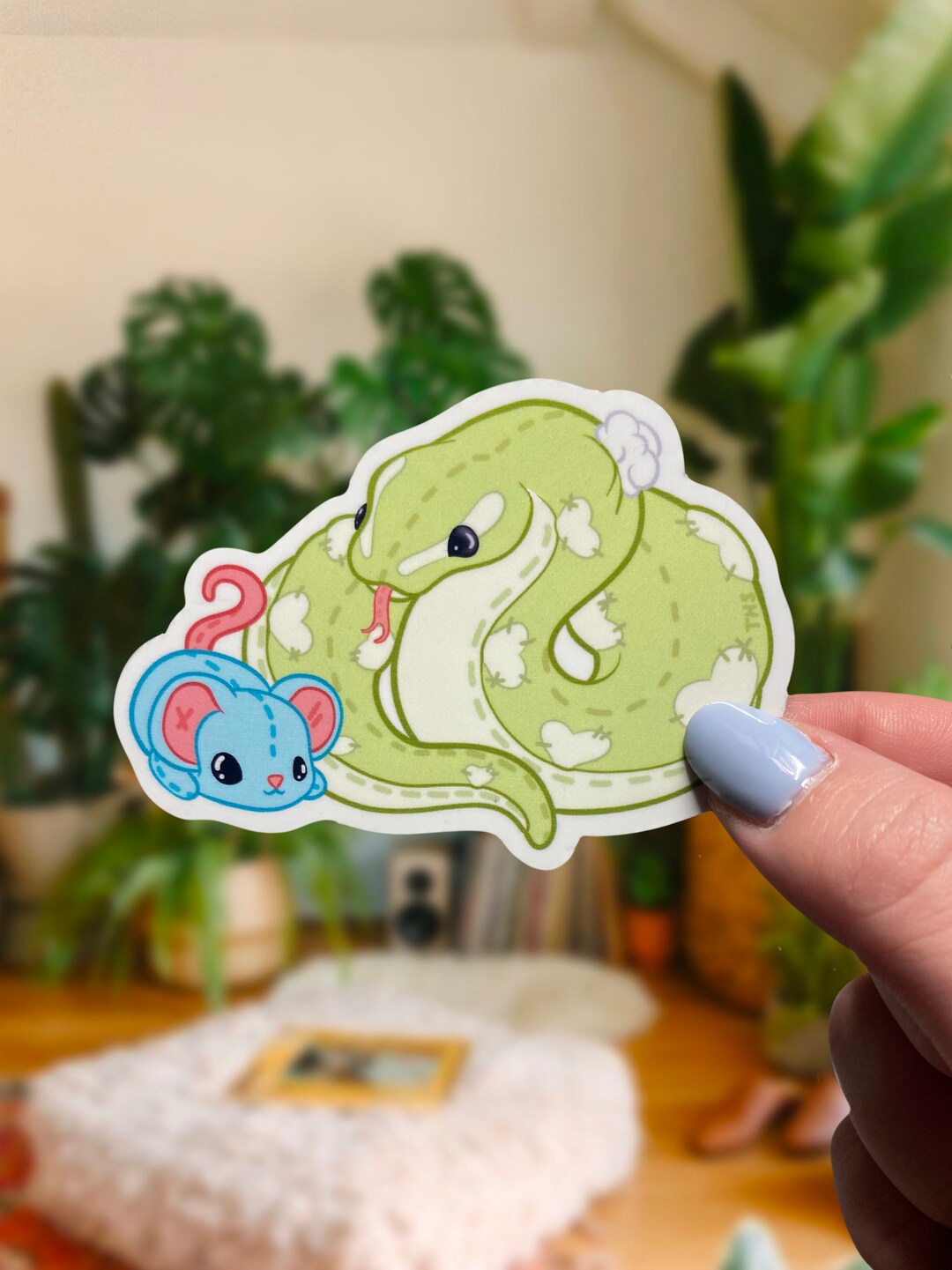 Plush Snake Sticker - Etsy