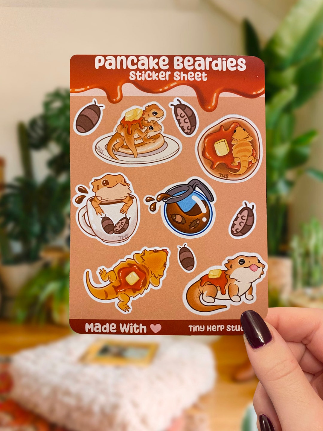 Bearded Dragon Pancake Sticker Sheet - Etsy
